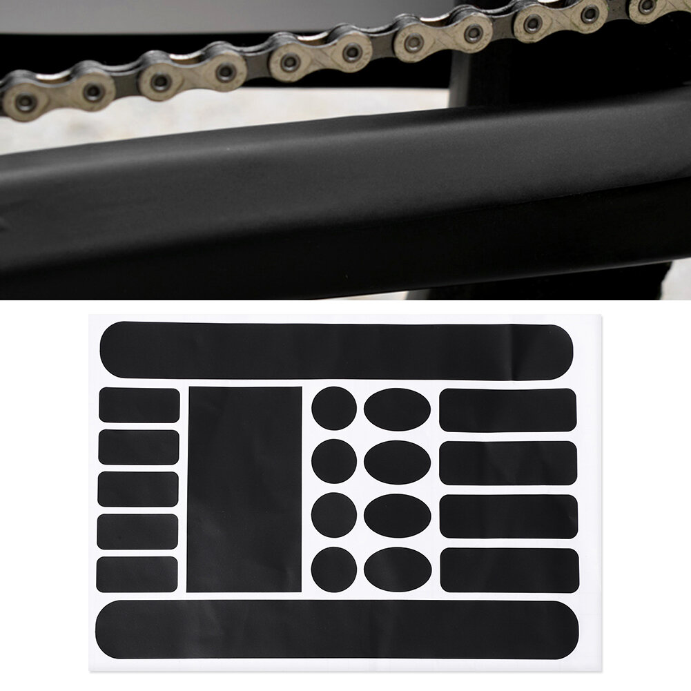 1 шт Набор Защитная Пленка На Стойку велосипеда Горного Велосипеда Для Защиты От Царапин, Черный, Размер Приблизительно 25*18 см / 9.8*7.1 дюйма, Материал PVC, Вес Приблизительно 16 г