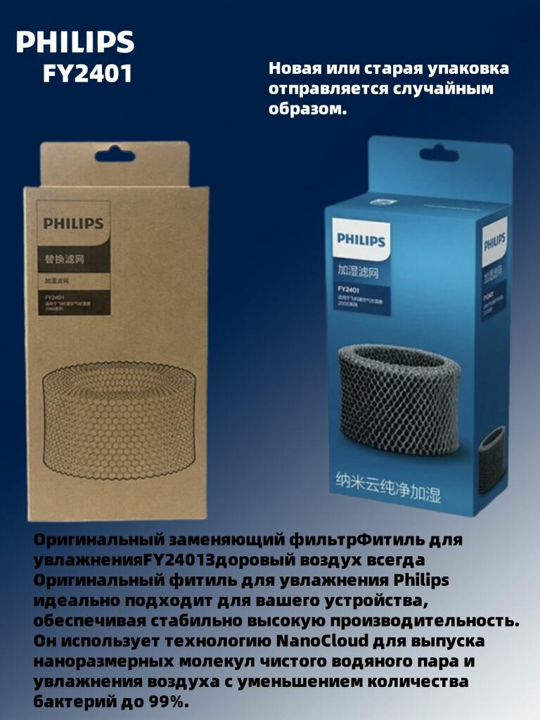 Фильтр Philips, для увлажнителей, оригинальный, черный матовый, 1 шт