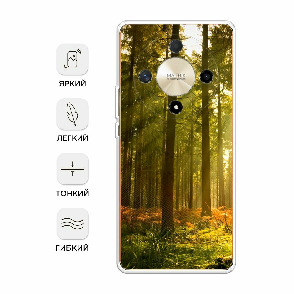 Силиконовый чехол на Honor X9b / Хонор X9B с принтом "Лес 7" — фото 1