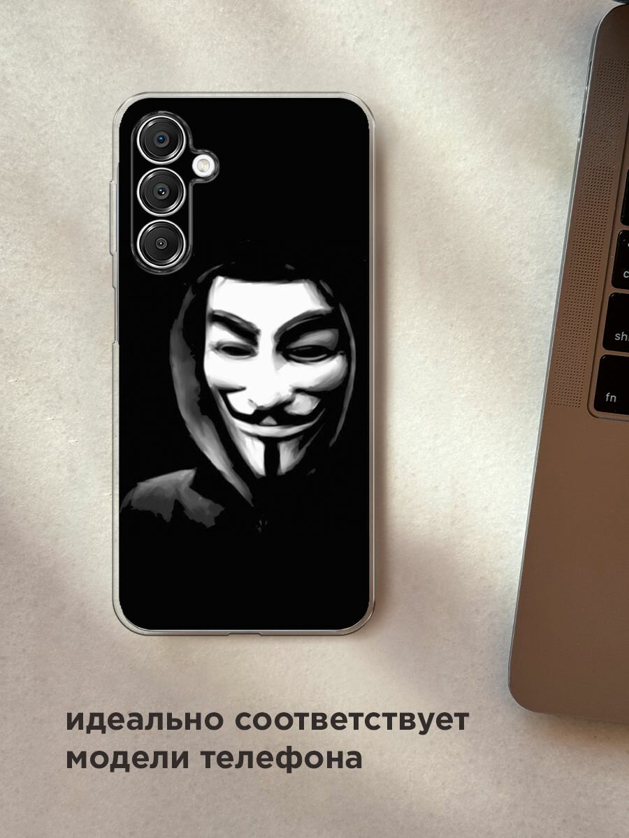 Чехол на Samsung Galaxy A16 / Самсунг А16 с принтом "Анонимус" — фото 1