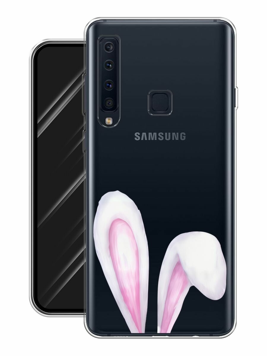 Чехол на Samsung Galaxy A9 2018 / Самсунг Галакси А9 2018 с принтом "Кроличьи уши 2", прозрачный — фото 1