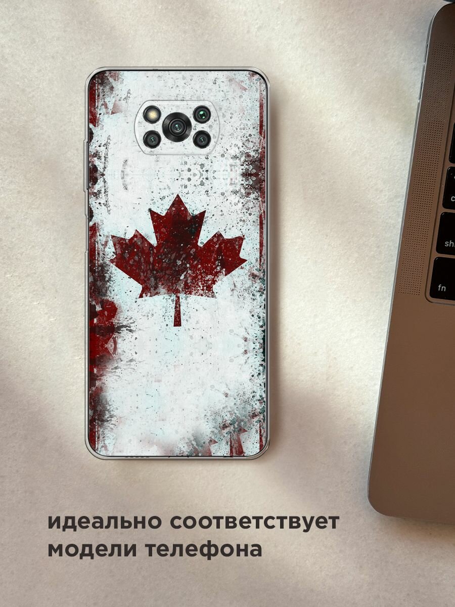 Чехол на Xiaomi Poco X3/X3 Pro / Поко X3/X3 Pro с принтом "Канада" — фото 1