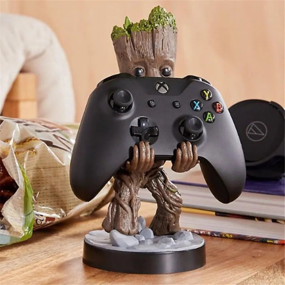 Фигурка - держатель для геймпада, смартфона Стоящий Groot ручка PS4/PS5