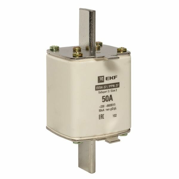 Вставка плавкая ППН-37 400/50А габарит 2 PROxima, EKF FUS-37/400/50 (1 шт.)