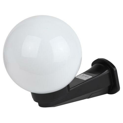 Светильник садово-парковый Шар D200мм E27 опал с настенным крепежом НБУ 01-60-201, ЭРА Б0048074 (1 шт.)