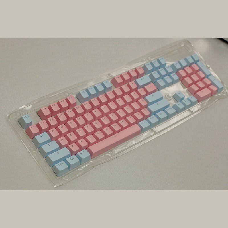 Кейкапы PBT полупрозрачные 87/104 клавиши, QWERTY, с пробелом, для Doga K320WR, K35i, Aihao Stone FE, Rapoo Wolf Spider