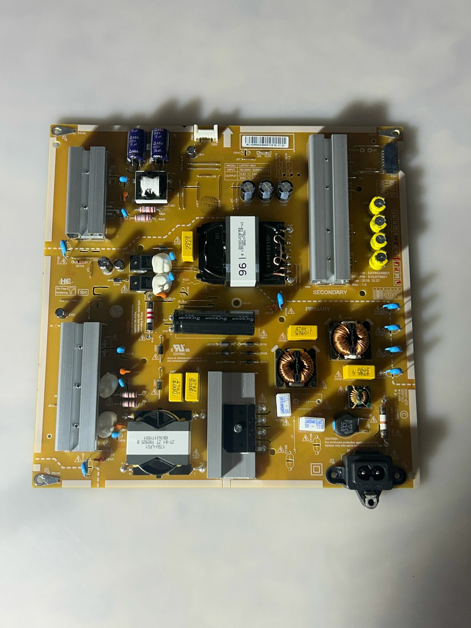 Блок питания (LGP70T-19U1), для телевизора LG 70UM7450PLA