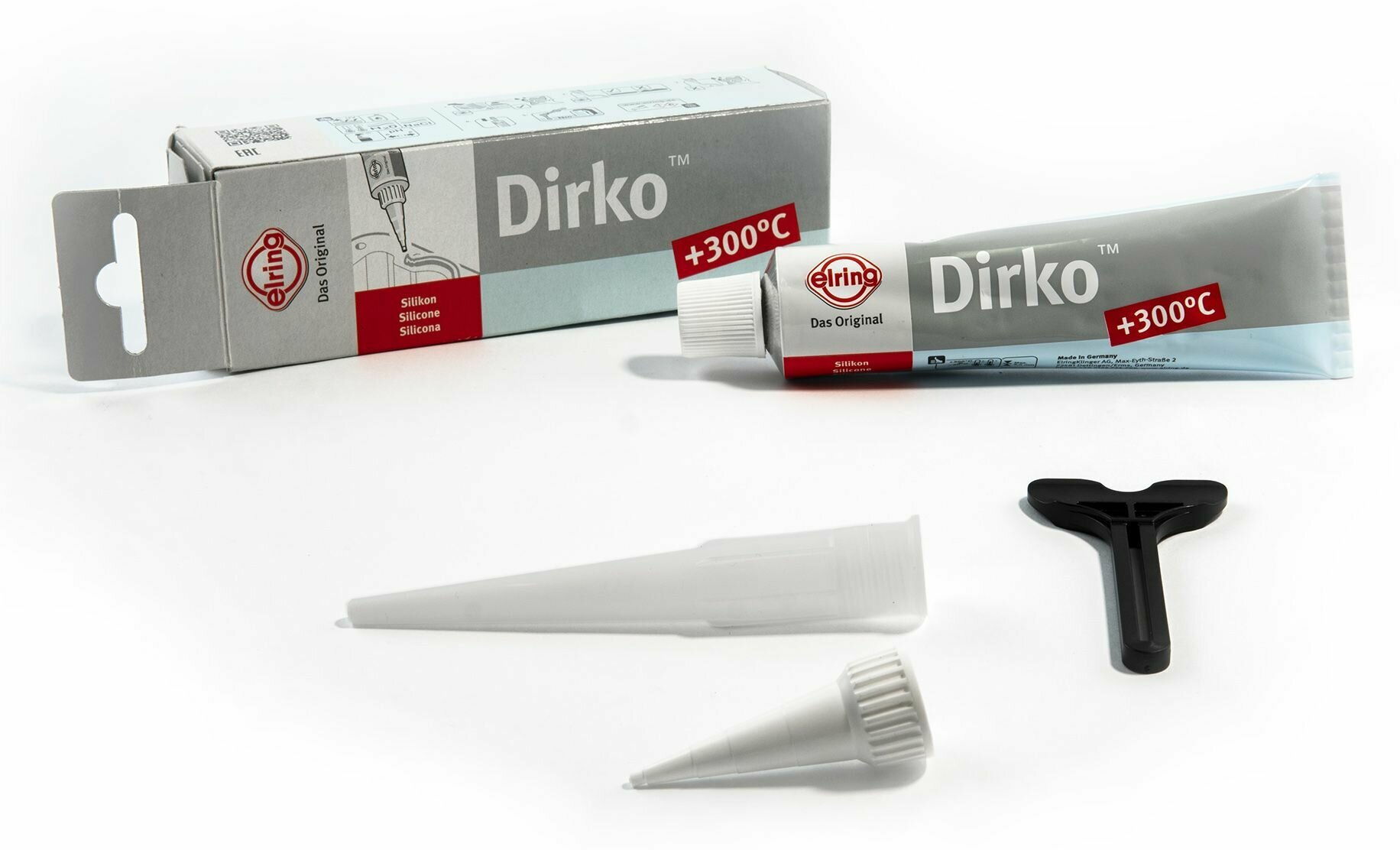 Герметик силиконовый серый Elring Dirko HT (70 мл) — отзывы покупателей