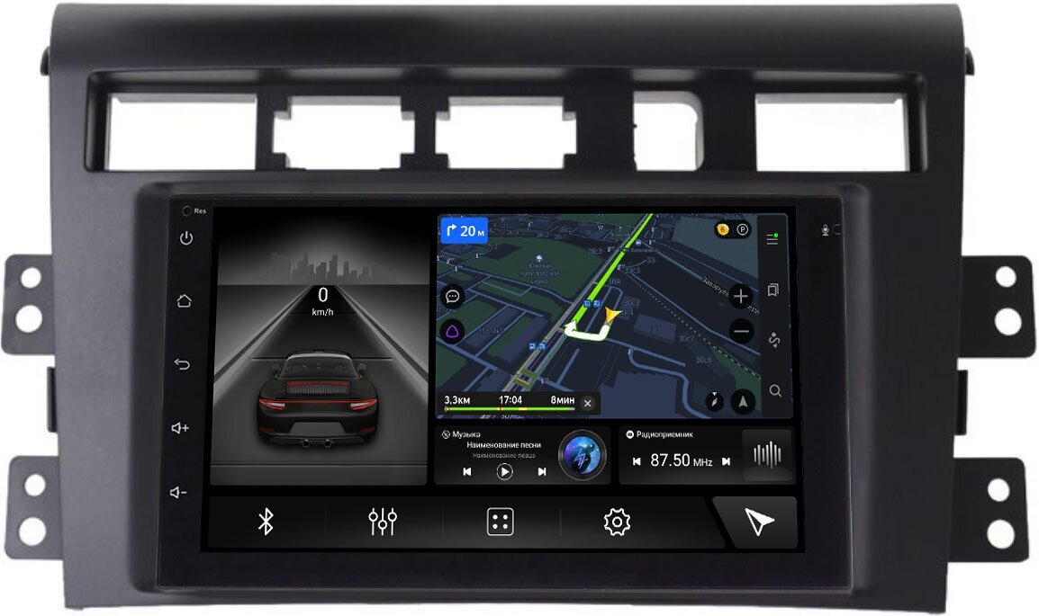 Магнитола в штатное место 2 din Kia Opirus 2006-2011 Canbox M-Line 9863-RP-11-186-318 на Android 10 (4G-SIM, 2/32, DSP, QLed)