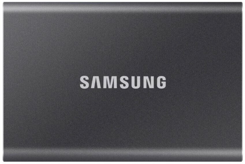 Внешний SSD Samsung T7 2 ТБ, USB 3.2 Gen 2 Type-C, серый (MU-PC2T0T)