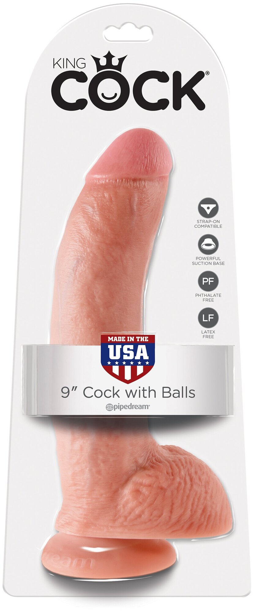 Фаллоимитатор Pipedream "9 Cock with Balls", на присоске, 22.9 см