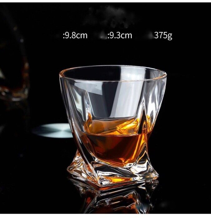 Набор бокалов Цветной Кит, для виски, стекло, двойные стенки, 280мл