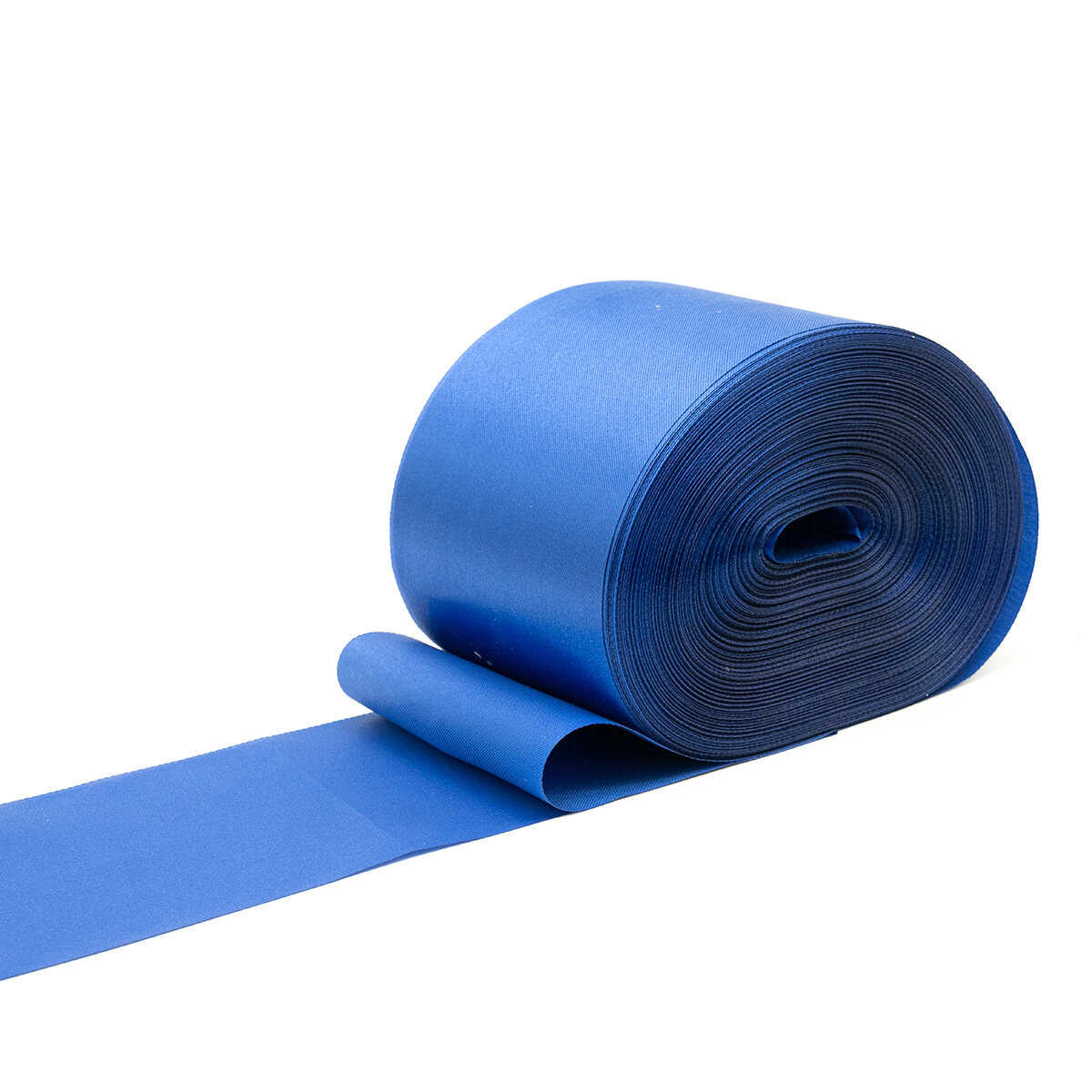 Лента атласная 10см*100м, синяя, для декора, упаковки и рукоделия, Айрис