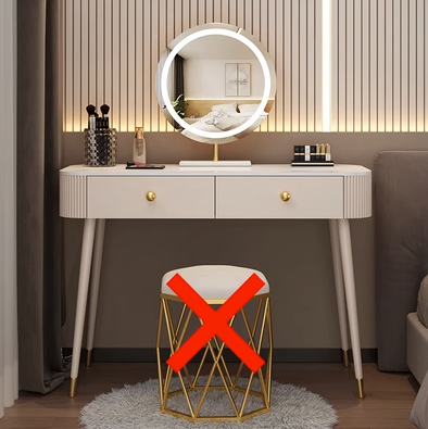 Туалетный столик Yvonne (100 см только столик с зеркалом без стула)