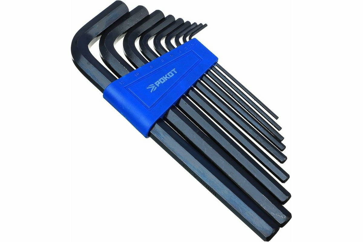 Рокот Набор ключей - шестигранников 2,0-12мм, удл,9шт. 633-022