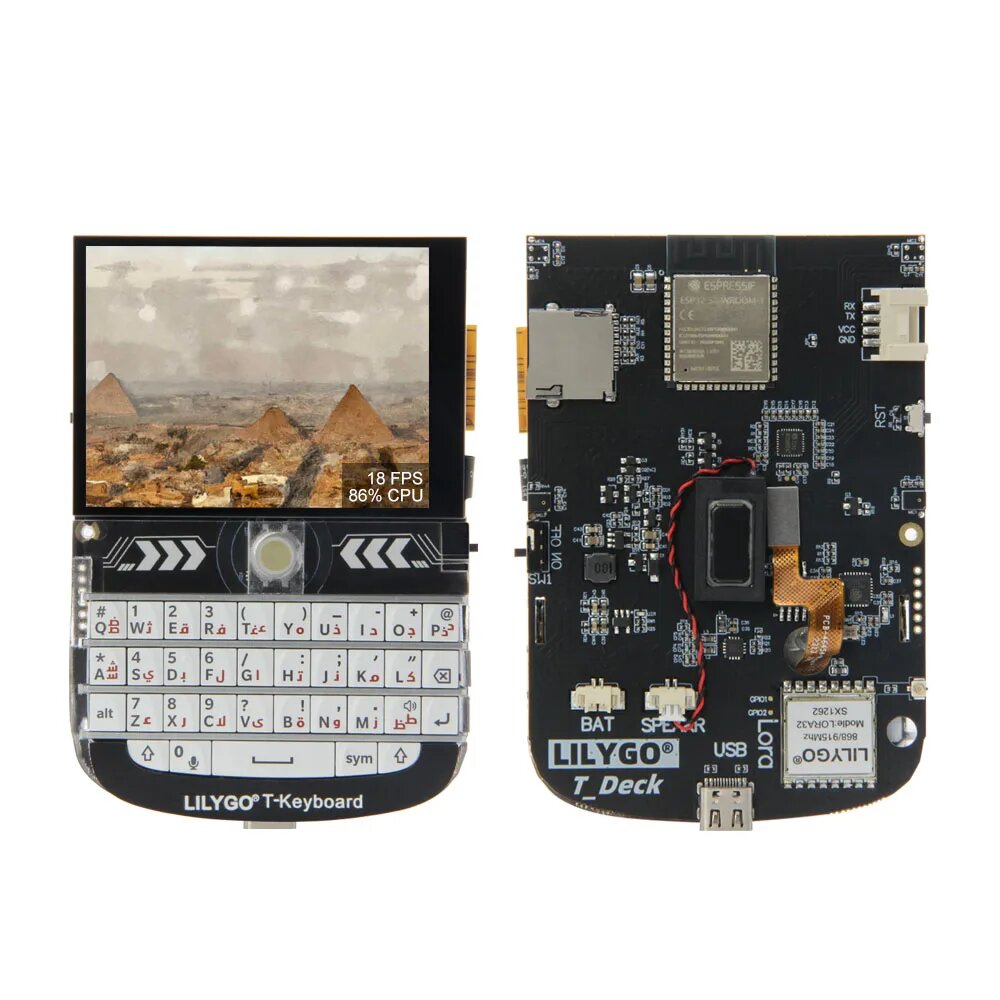 LILYGO® T-Deck ESP32-S3 LoRa модуль 2,8 дюйма LoRa 433MHz, White Keypad
