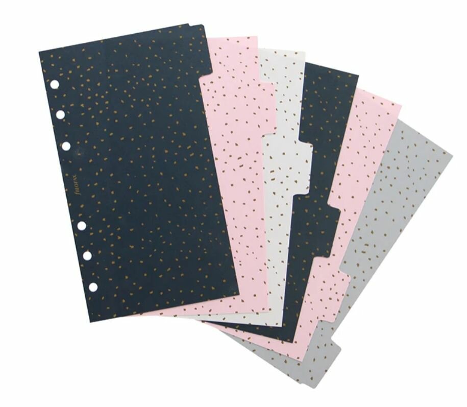 Разделители листов Filofax Personal Confetti 104х171мм 6 шт