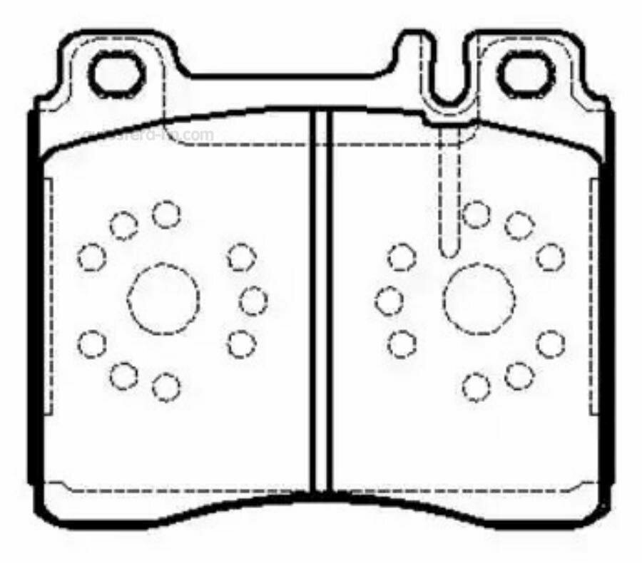 Колодки тормозные дисковые BENZ W140, C140 HSB арт. HP5028