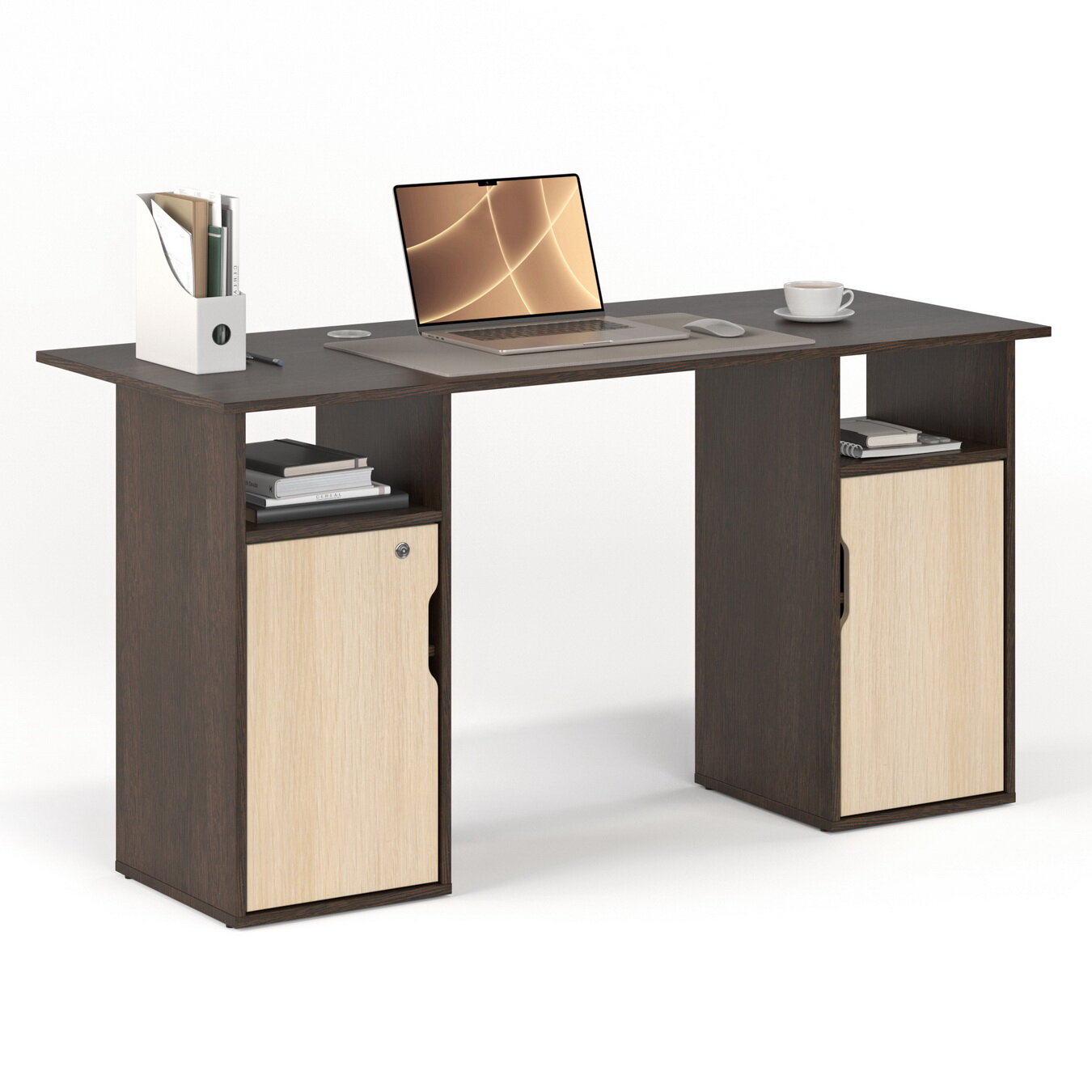 Стол письменный БАНГА-71 Венге - Дуб молочный