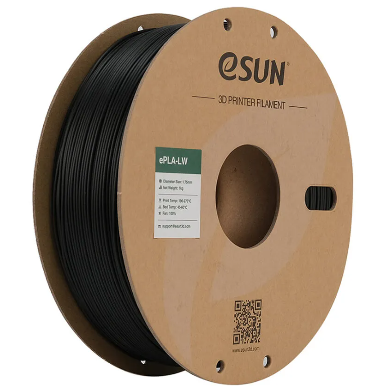 Катушка PLA-LW пластика ESUN 1.75 мм 1 кг, черная