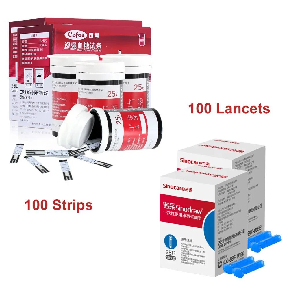 Cofoe Yili глюкометр Only 100 test strips