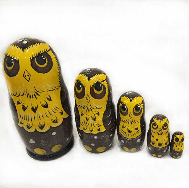 Матрешка совы 5-И кукольная 180*90 мм