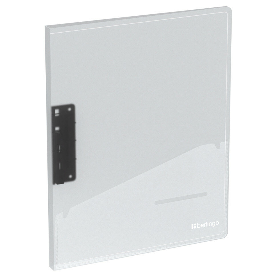 Папка с зажимом Berlingo "No Secret", 17мм, 700мкм, полупрозрачная, с внутр. карманом, 362726