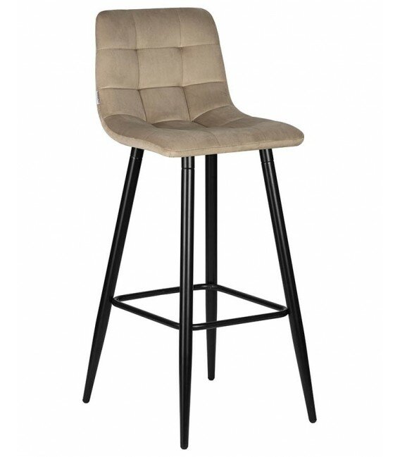 Стул барный DOBRIN NICOLE LML-8078 (черные матовые ножки, велюр мокко)