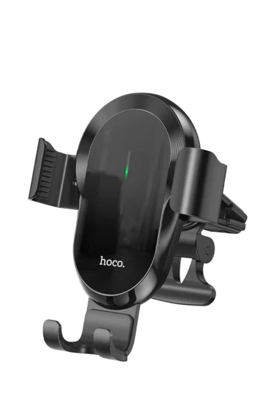Держатель c беспроводной зарядкой в воздуховод Hoco CA105 15W магнитный черный