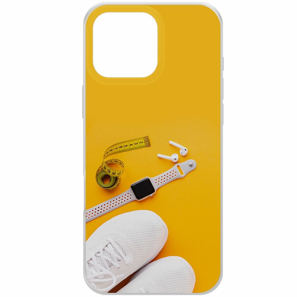 Чехол-накладка Krutoff Clear Case Кроссовки женские Фитнес для iPhone 16 Pro Max