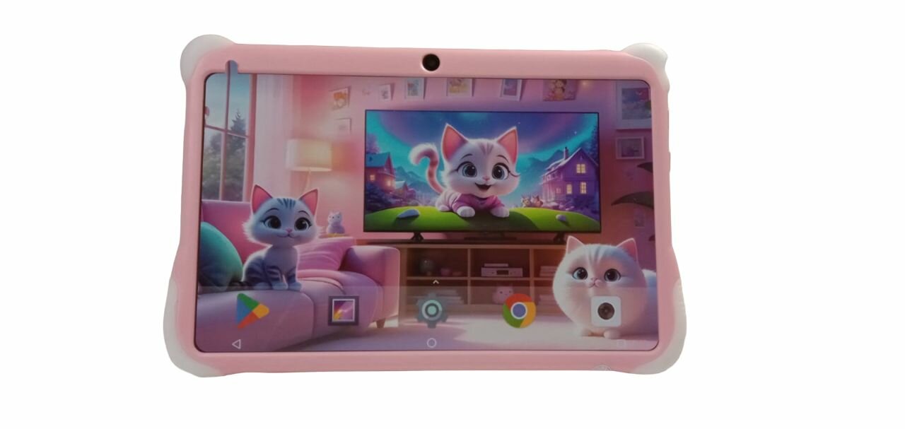 Детский планшет JEPK T15, диагональ 7", 5G, с подарками, розовый