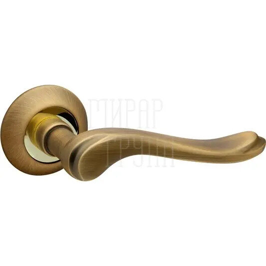 Дверные ручки на раздельном основании Fuaro (Фуаро) "GRAZIA" RM бронза + золото