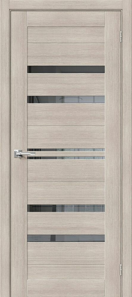 Межкомнатная Дверь с Экошпоном Bravo Браво-30 Cappuccino Melinga / Mirox Grey 600x2000мм (Полотно+Коробка+5 Наличников) / Браво.*