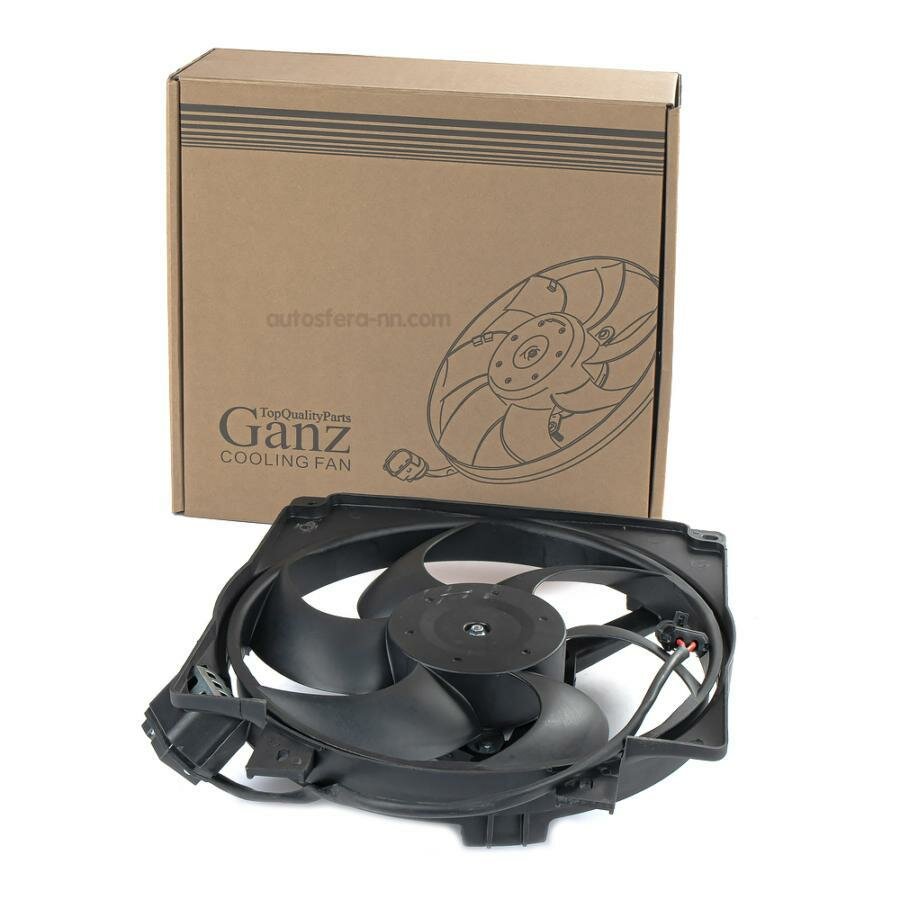 GANZ GIC06255 Электровентилятор радиатора основного (с кожухом и резистором) ВАЗ 1117 LADA Kalina GANZ GIC06255