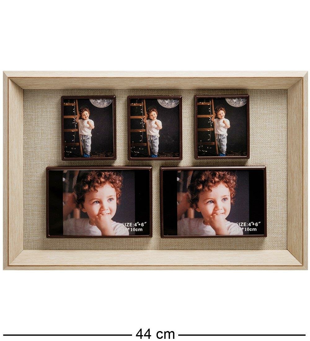 Панно из фоторамок на магните A2116087 Art Home, Пластик, ткань, магнит