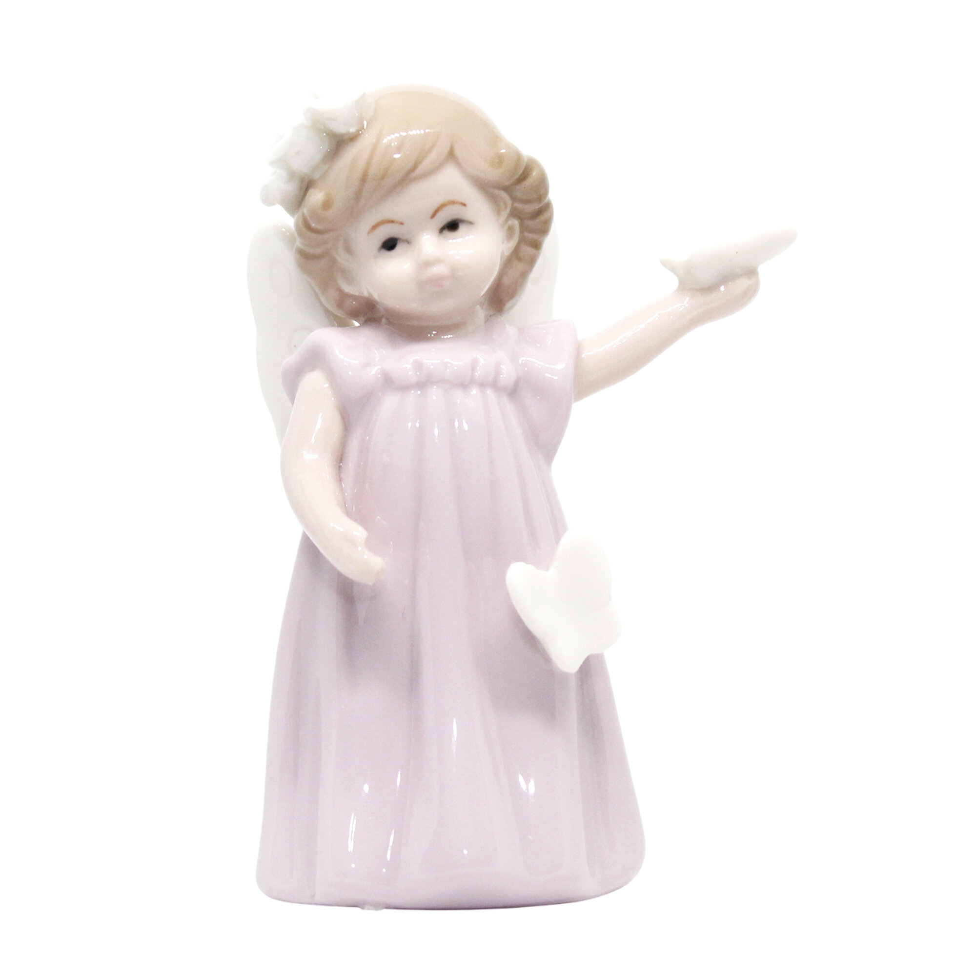 Фарфоровая фигурка ручной работы "Ангелочек с бабочкой"