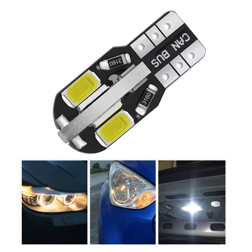 Светодиодная лампа T10 W5W CANBUS, Белый свет