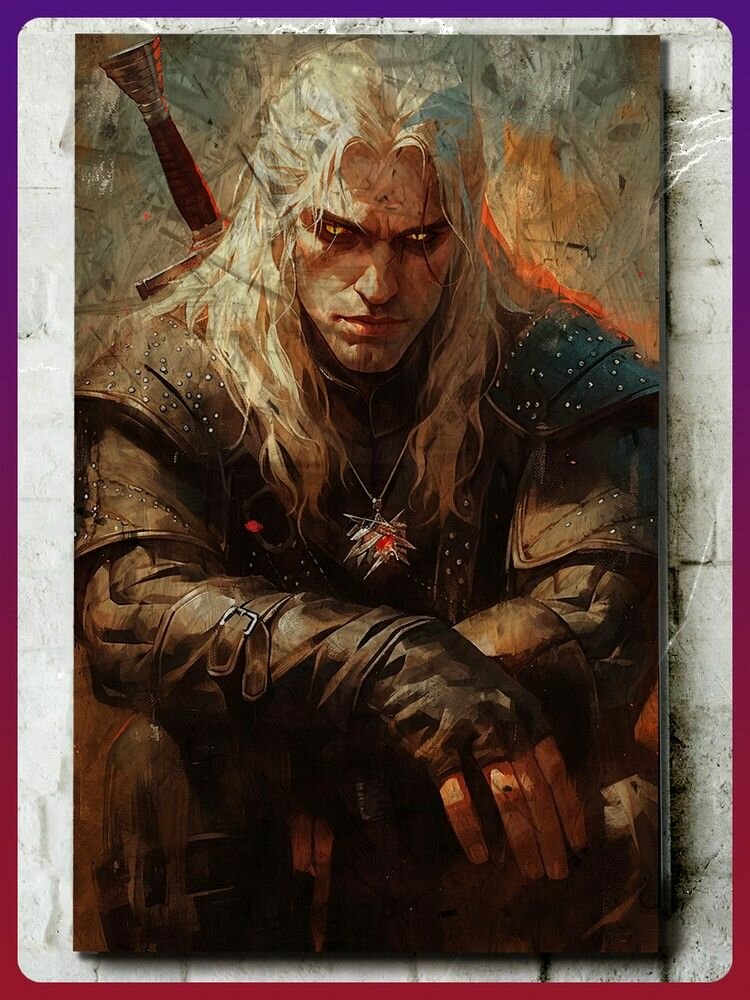 Картина интерьерная на рельефной доске Игры Ведьмак - 6241275