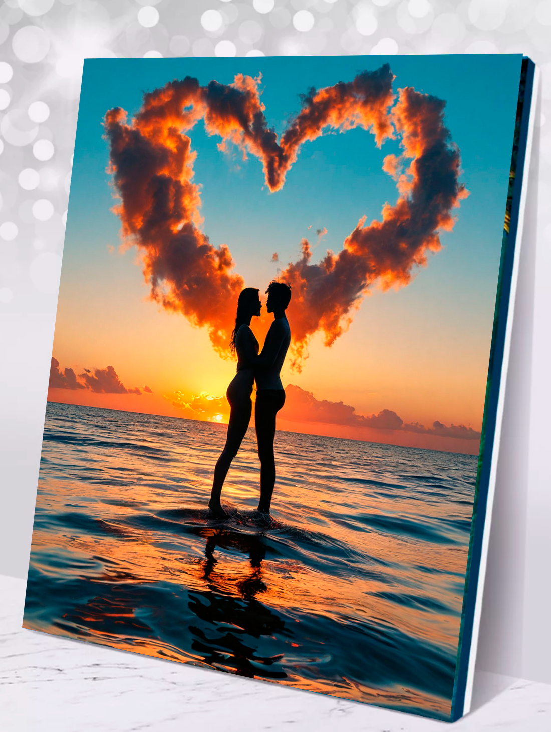 Картина по номерам "Влюбленные" 40х50 см, хлопковый холст на подрамнике, акрил, АртТойс