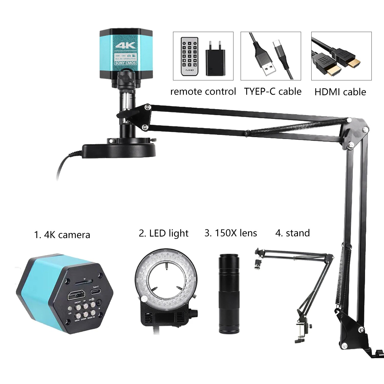 KUAIQU 48MP 500X Микроскоп 4K Ultra HD Set B