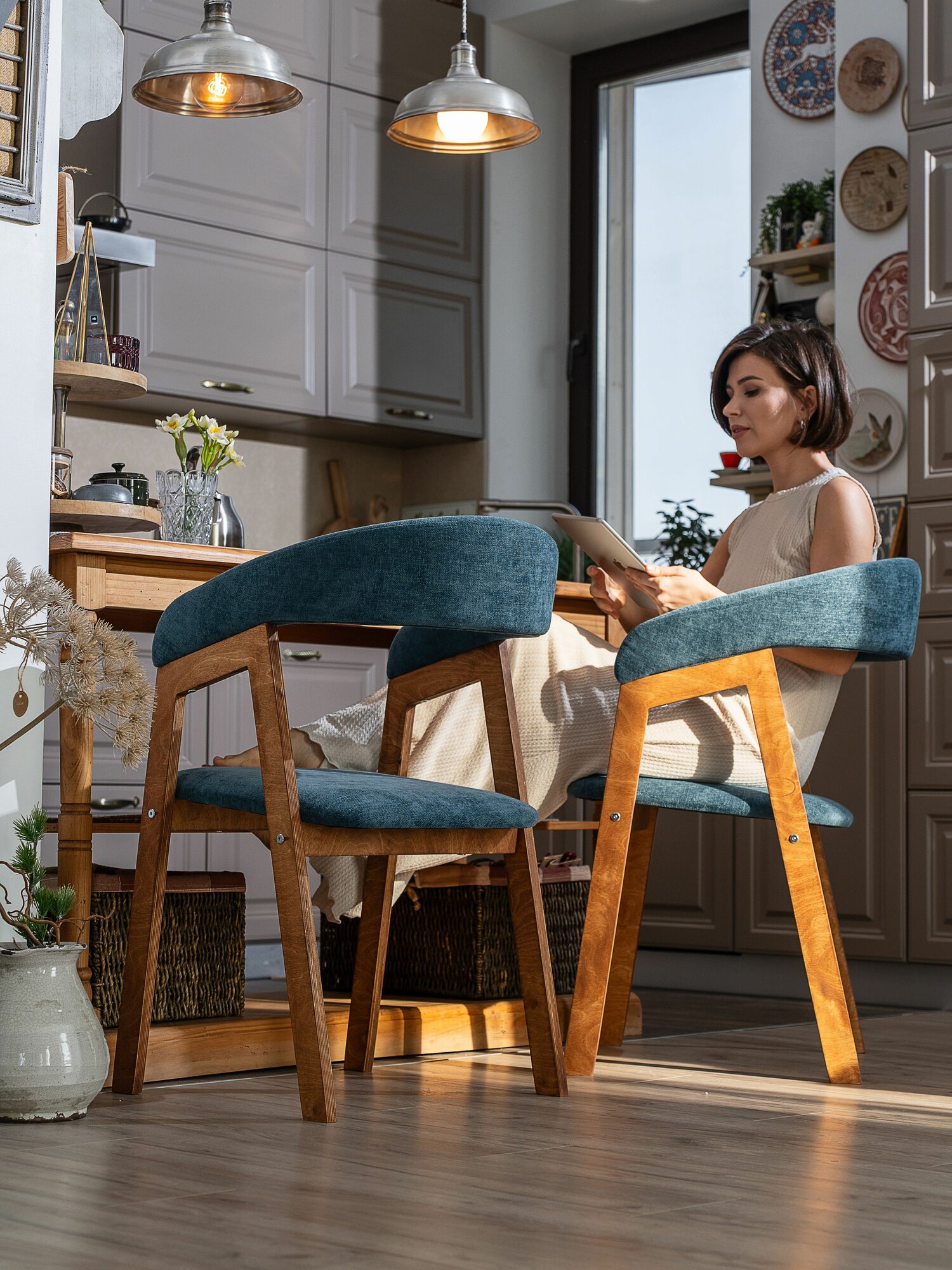 Стулья для кухни и дома, мягкий со спинкой и подлокотниками, стул кресло