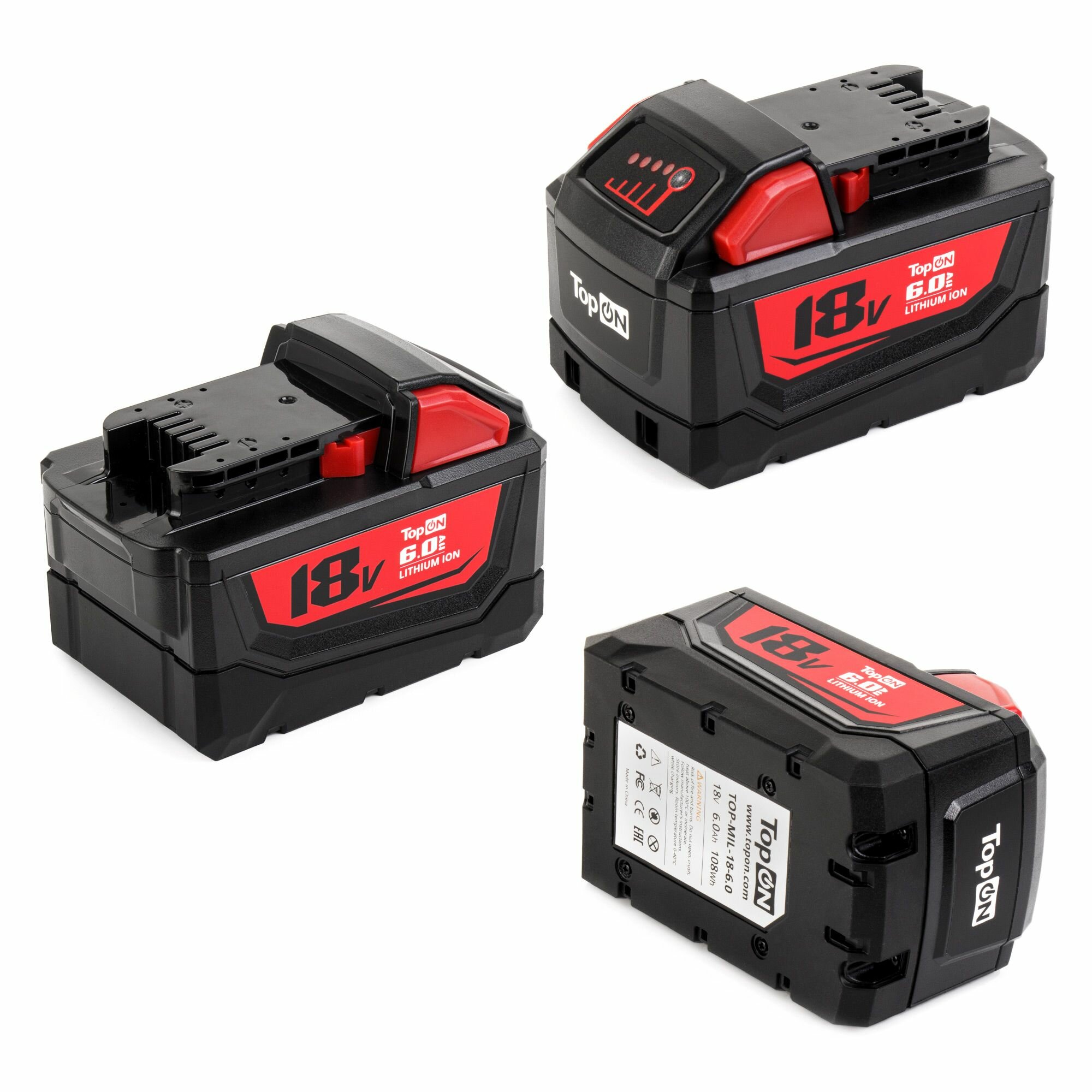 Аккумулятор для Milwaukee 18V 6.0Ah (Li-Ion). PN: 48-11-1811