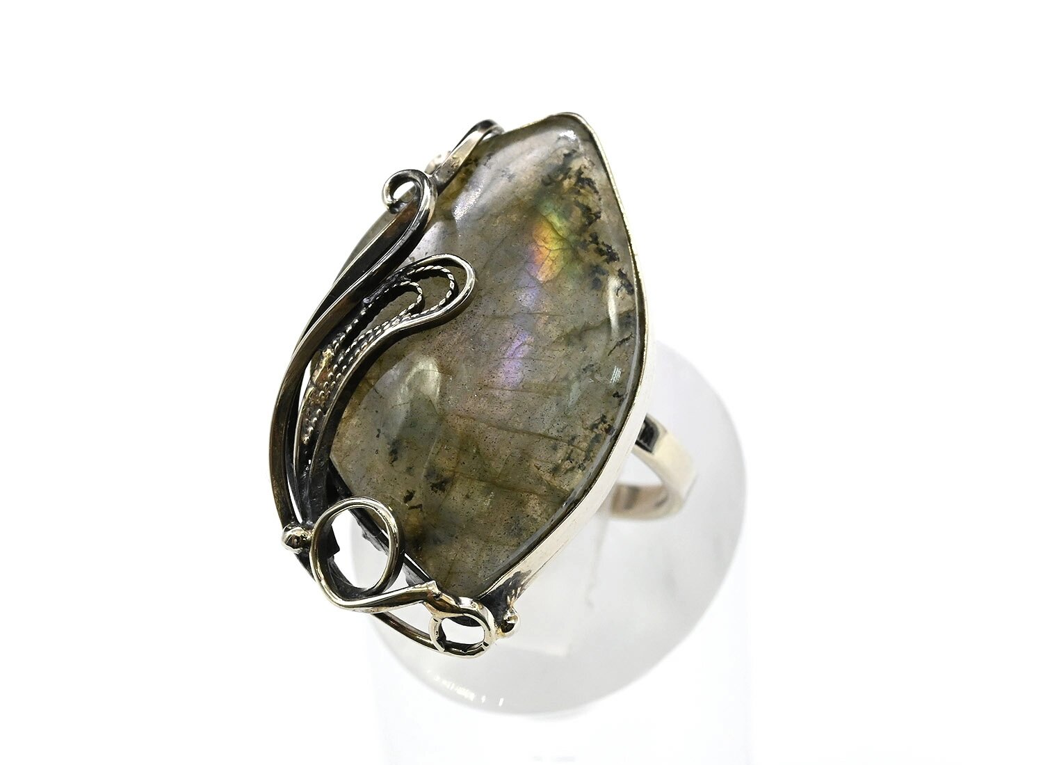 Кольцо, лабрадорит