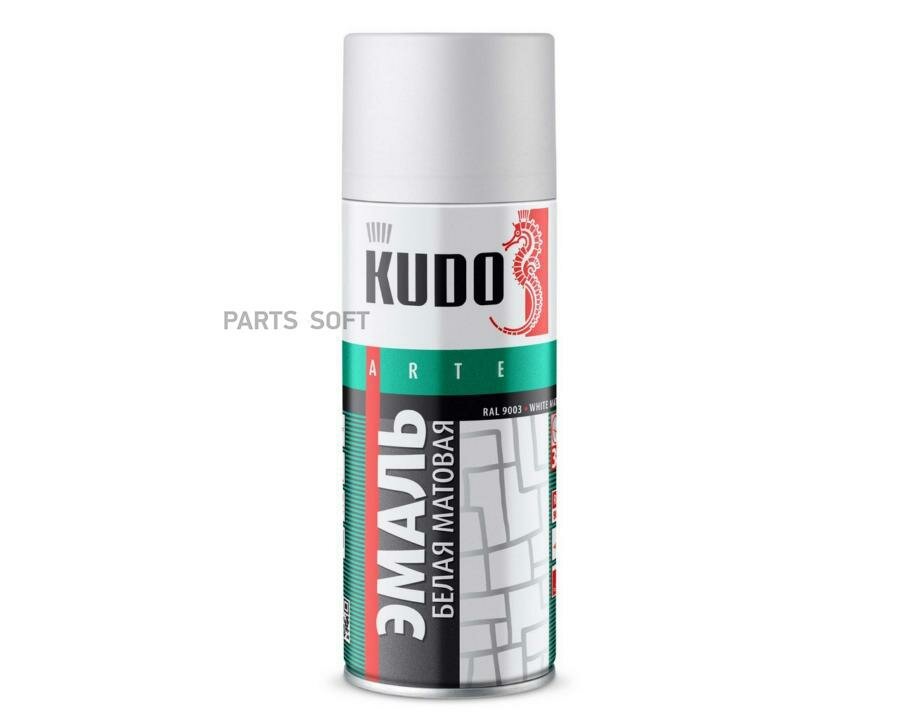 KUDO KU-1101 Краска спрей белая матовая универсальная KU-1101 520 мл