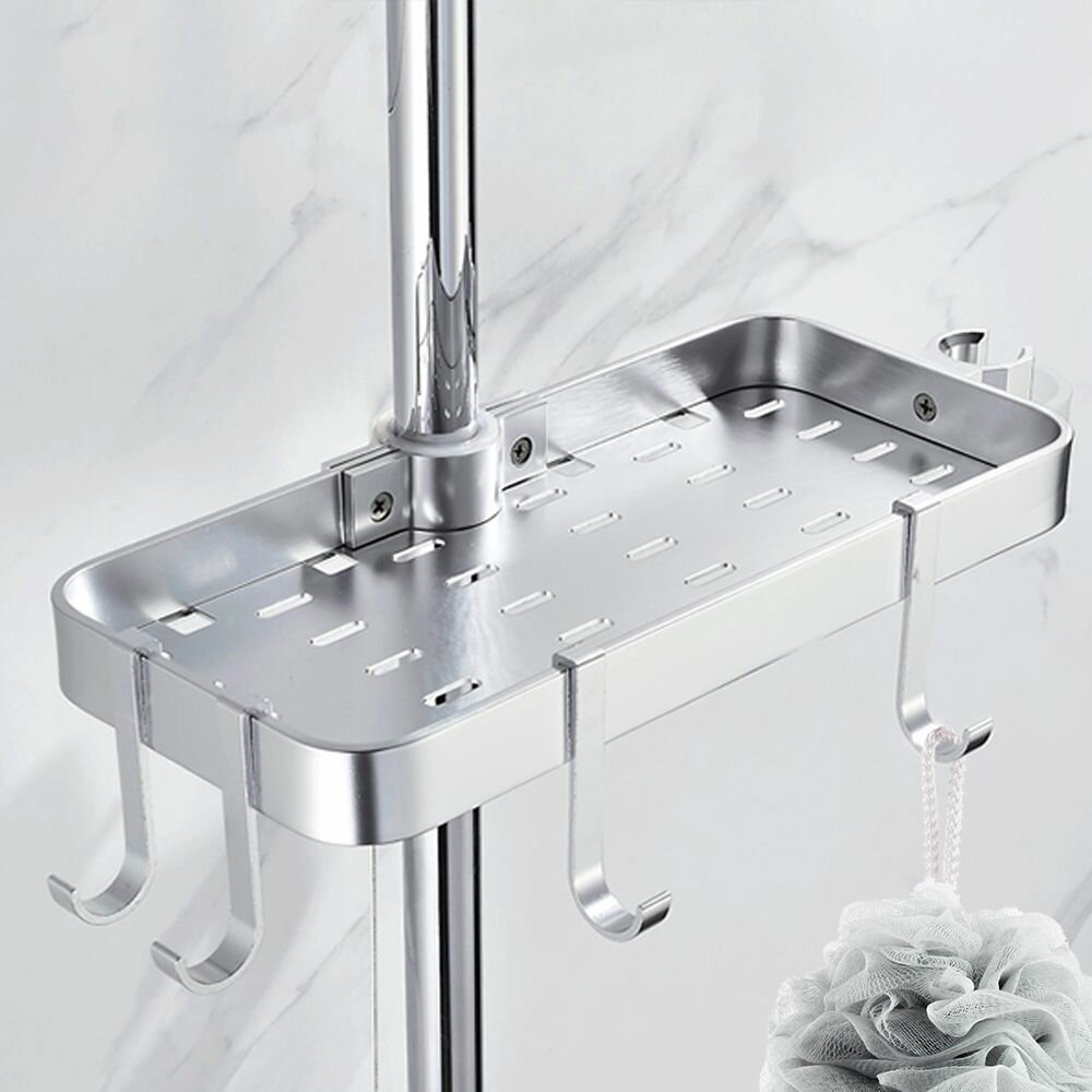 TYESTAND Алюминиевый держатель для хранения в душе, стеллаж-органайзер для ванной комнаты, подставка для шампуня, плавающая полка без бурения для настенного домашнего хозяйства