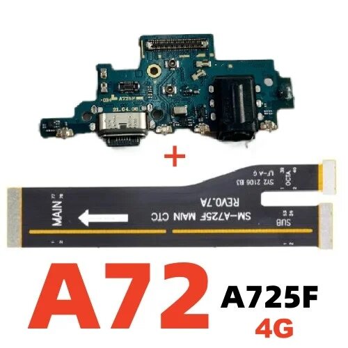 USB-порт для зарядки + основная плата, гибкий кабель для SamSung A72 A55 A54 A53 A52 A35 A34 A72 4G