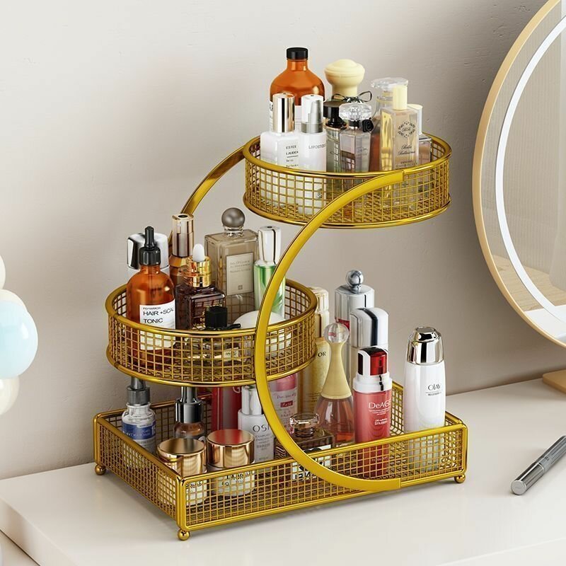 Легкая отделочная коробка для косметики класса люкс, 32x19x35см, золото