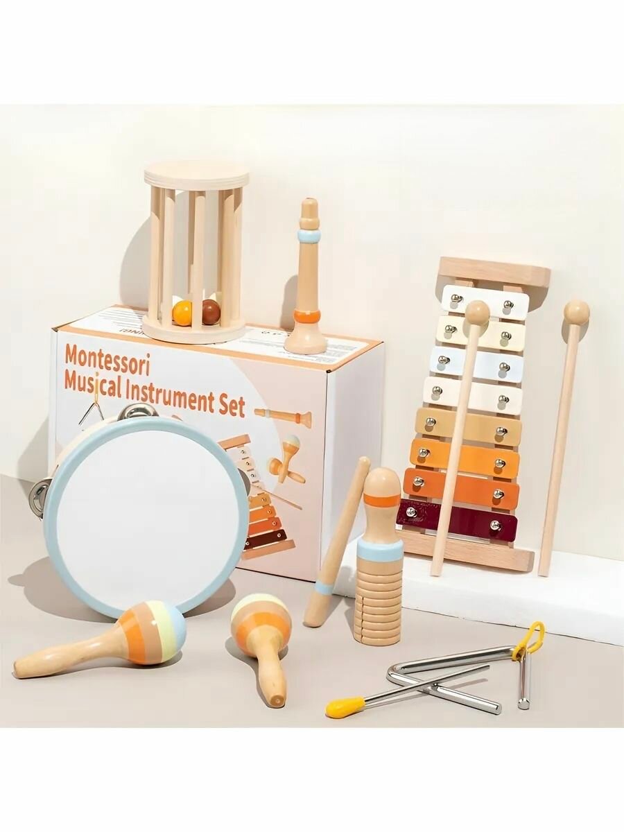 Набор музыкальных инструментов Swan, дерево, бежевый, 650 гр, 3-18 лет