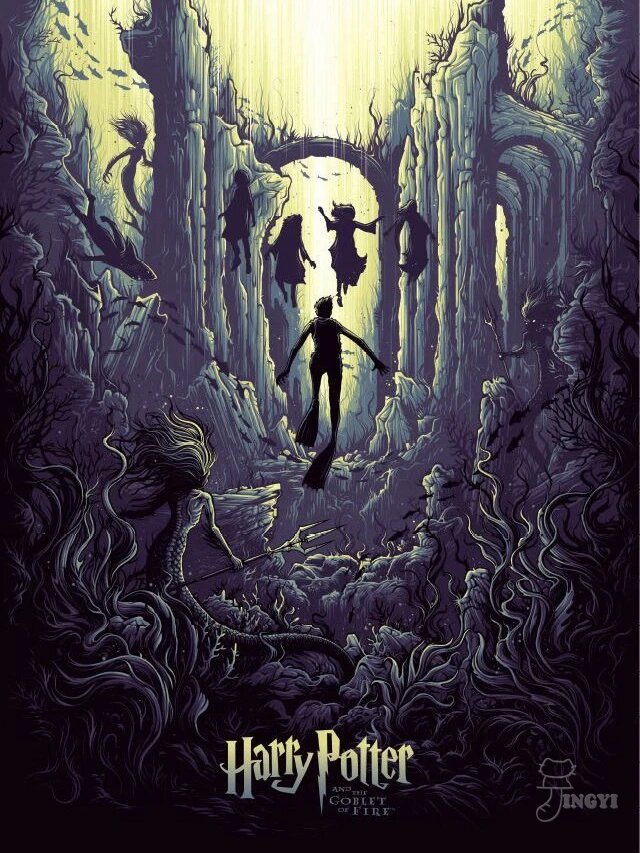 Алмазная мозаика на подрамнике "Обложка Гарри Поттера" круглые бриллианты 40х50см