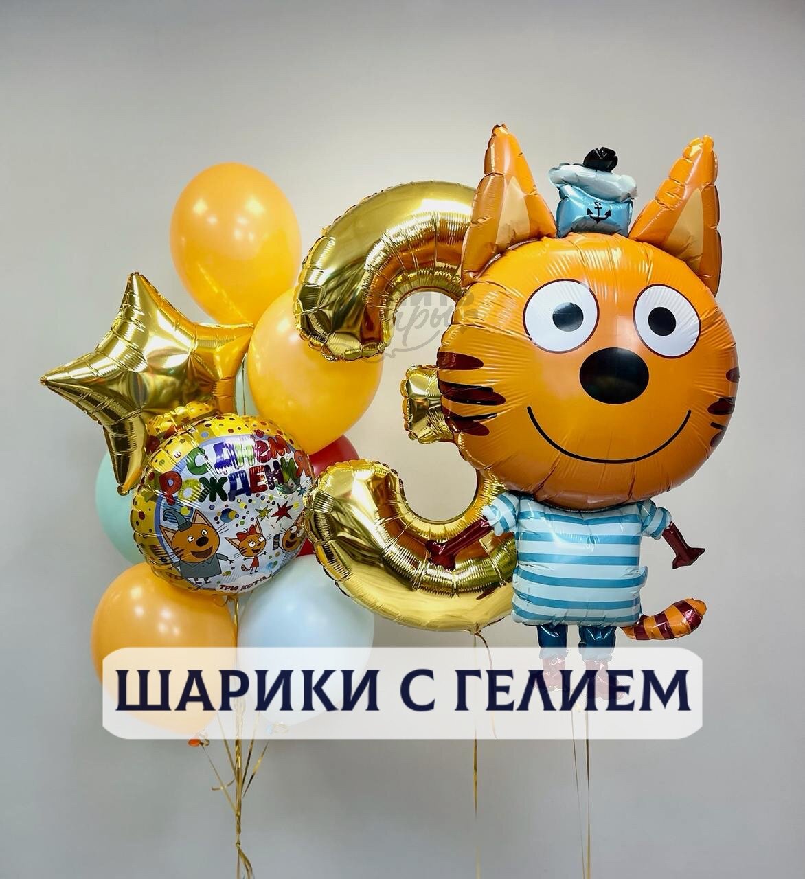 Воздушные шары с гелием, шарики воздушные "Три кота" №2741